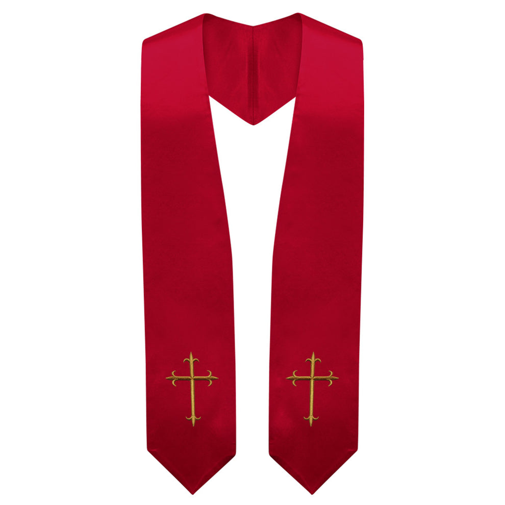 Red Traditional Choir Stole – Choir and Clergy