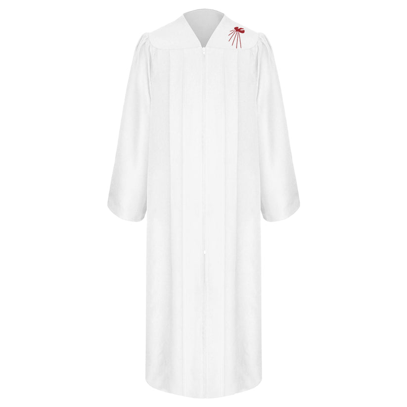 White Confirmation Robe With Dove – Choir and Clergy